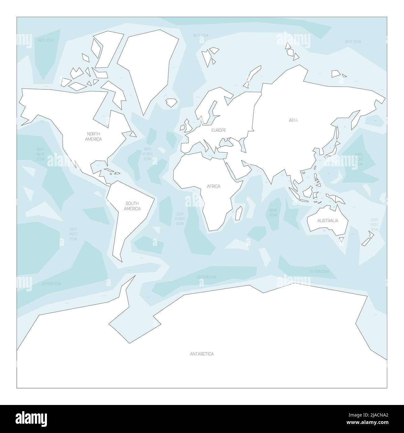 Mercator projection world map Stock Vector Images - Alamy