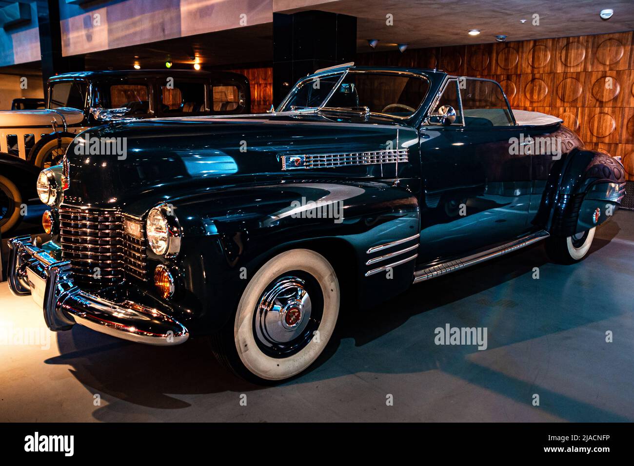 1941 cadillac series 62 convertible - Retro car stands in an exhibition ...