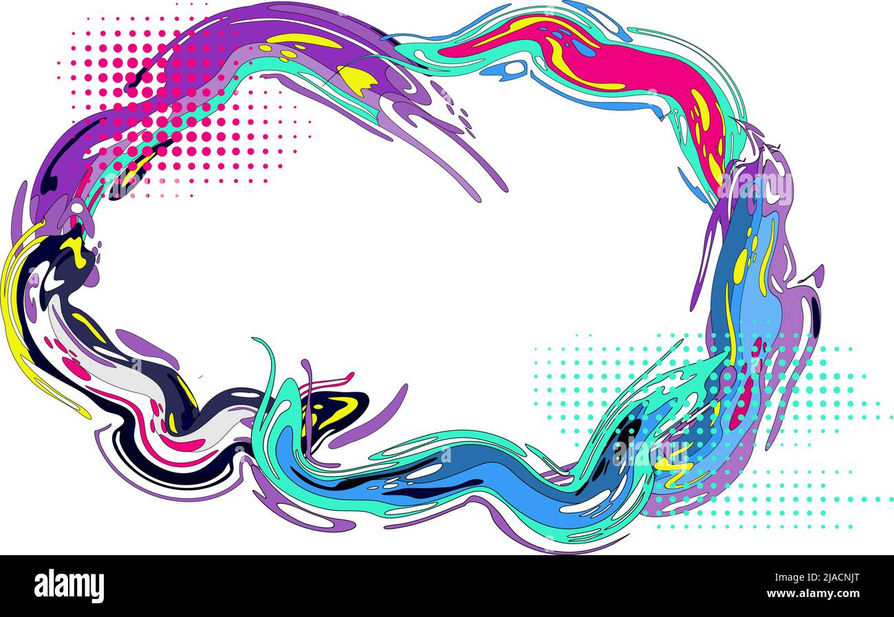 Color Liquid Wave flow frame. Abstract colorful shape Stock Vector Image & Art - Alamy