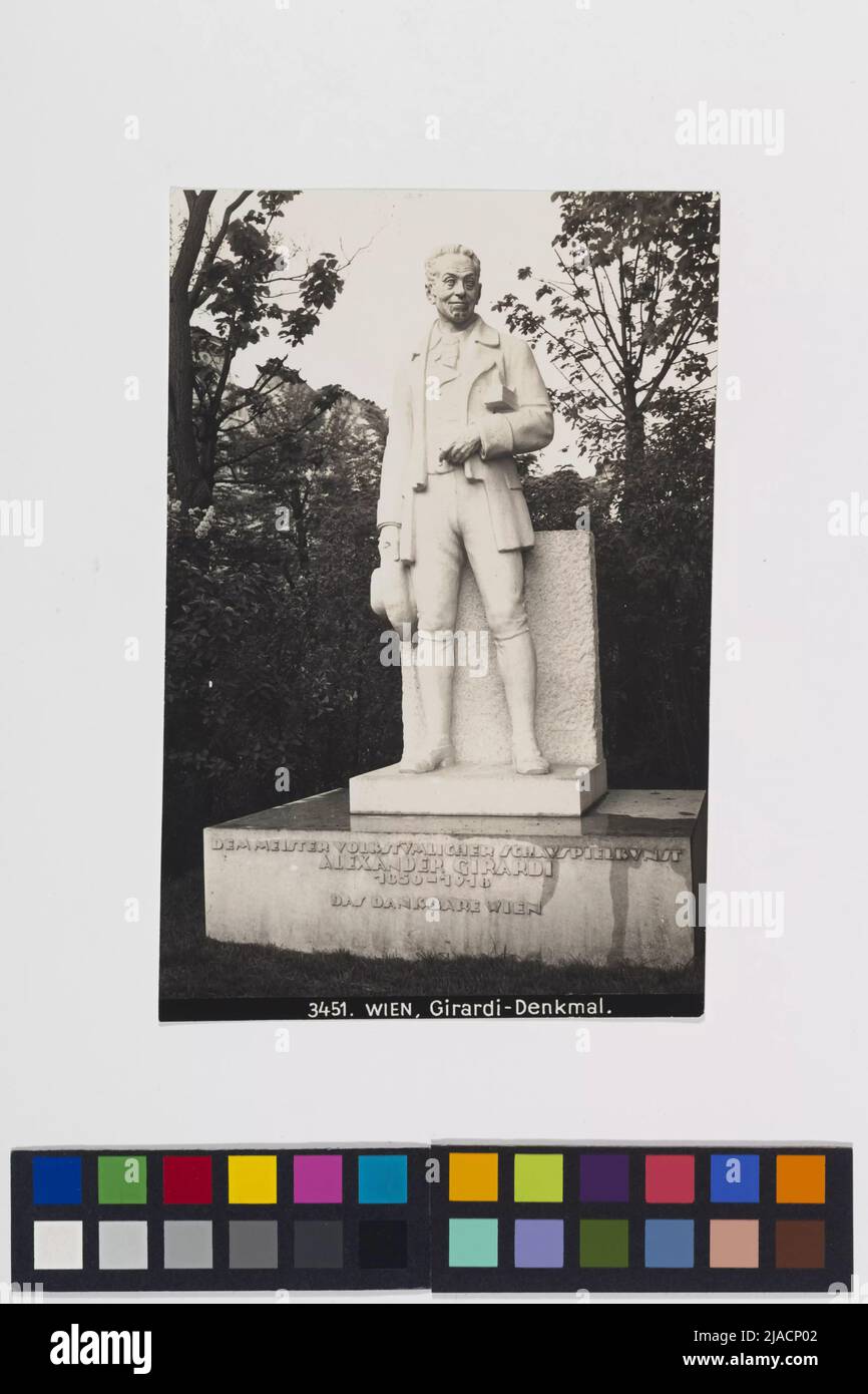 1st, Friedrichstrasse, general - Girardi monument. Bruno Reiffenstein (1869-1951), photographer ...