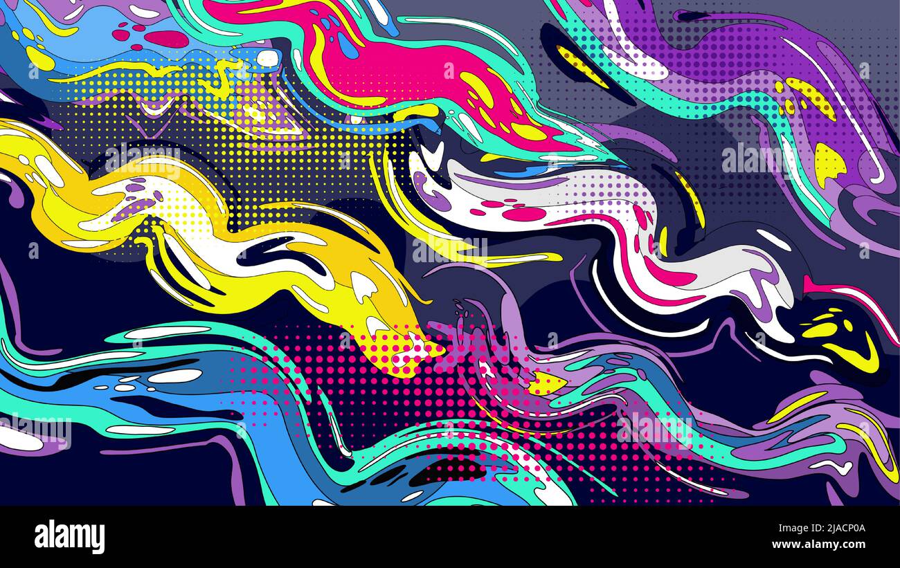 Color Liquid Wave and flow background. Abstract colorful shape Stock ...