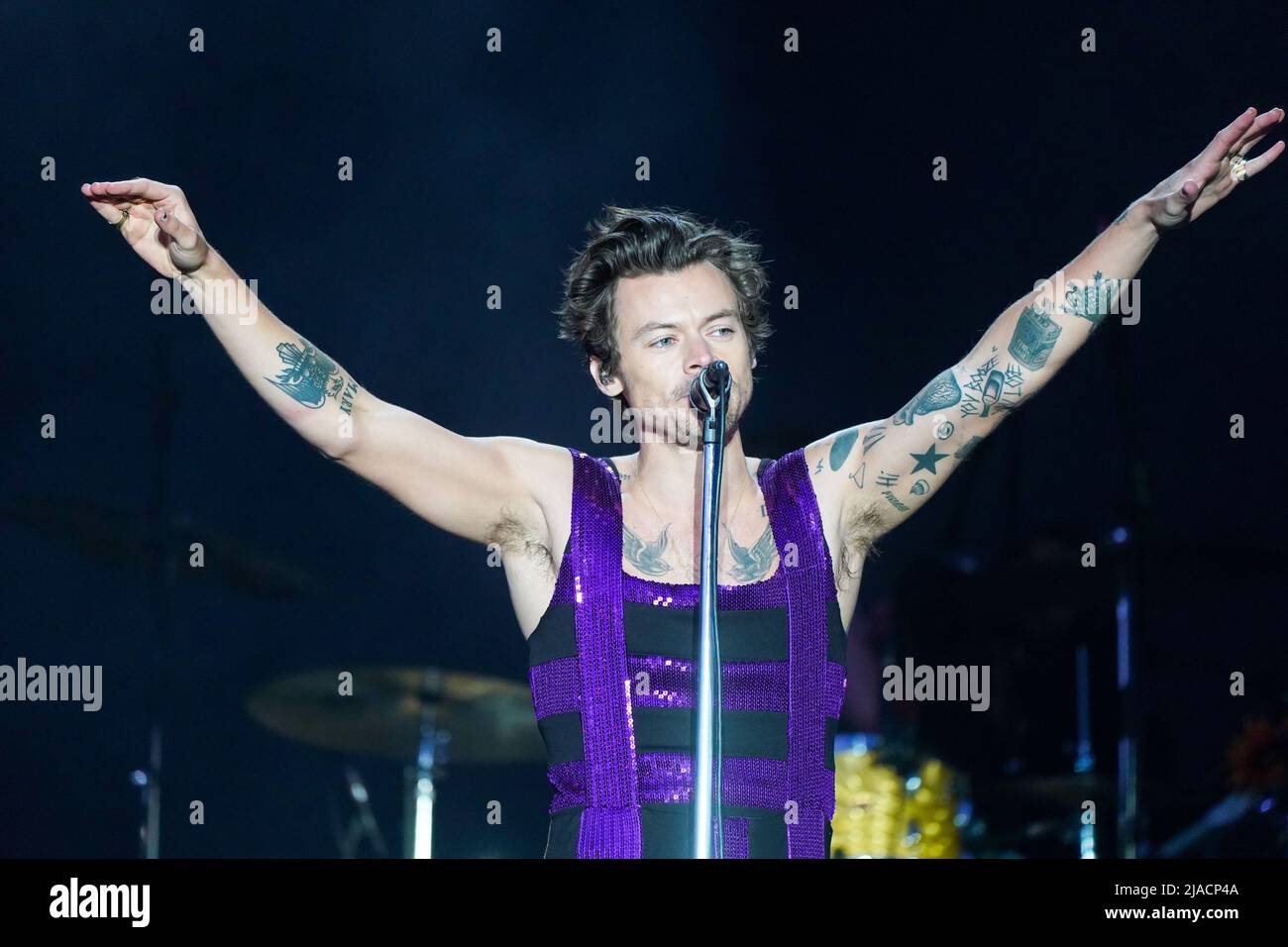 Harry Styles performing on the main stage during the BBC Radio 1's Big ...