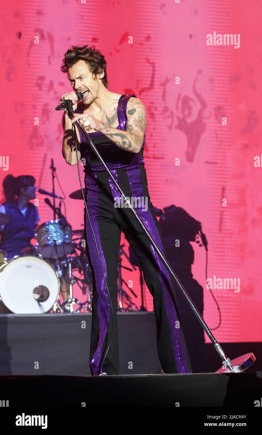 Harry Styles performing on the main stage during the BBC Radio 1's Big ...