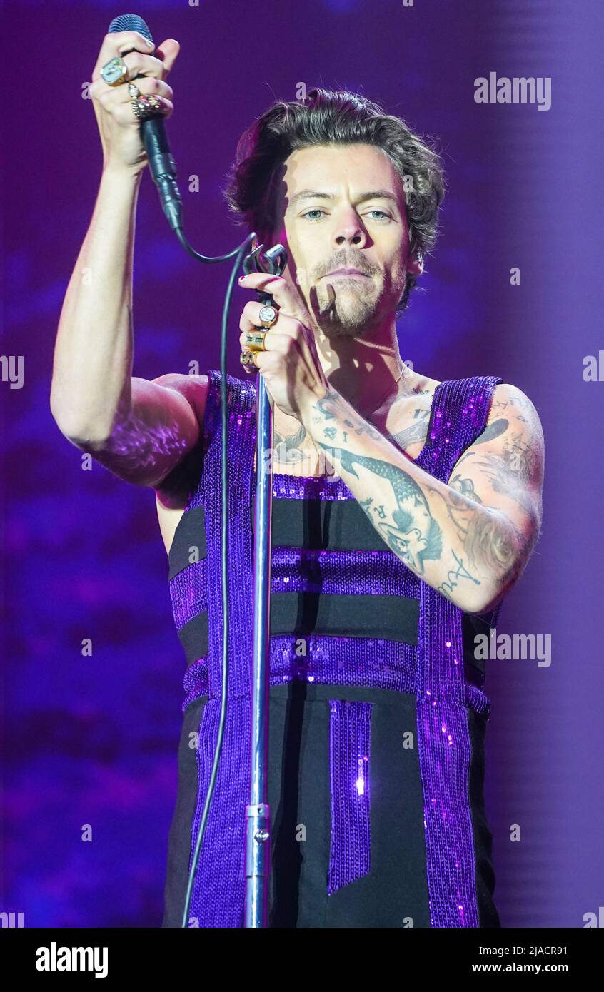 Harry Styles performing on the main stage during the BBC Radio 1's Big ...