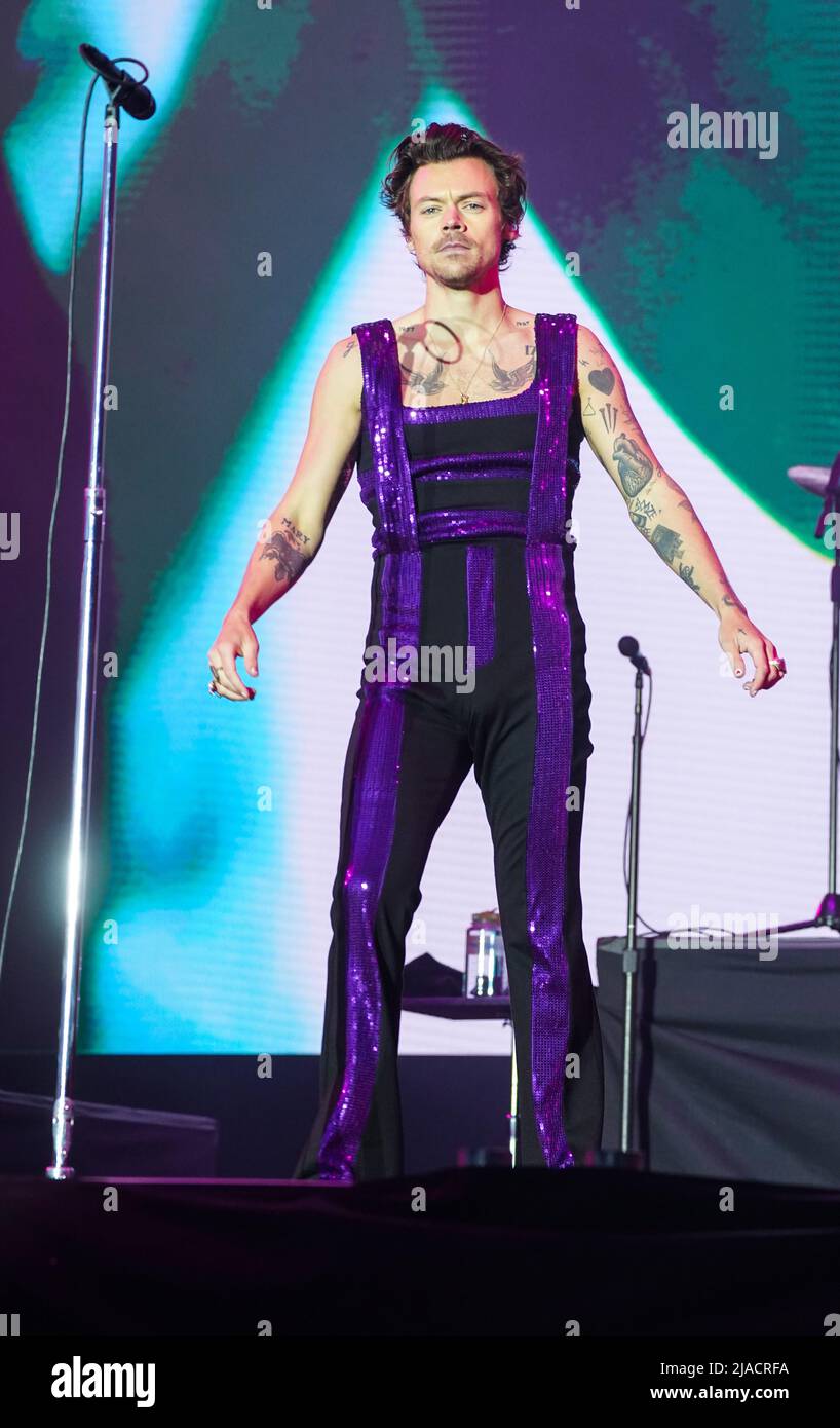 Harry Styles performing on the main stage during the BBC Radio 1's Big ...