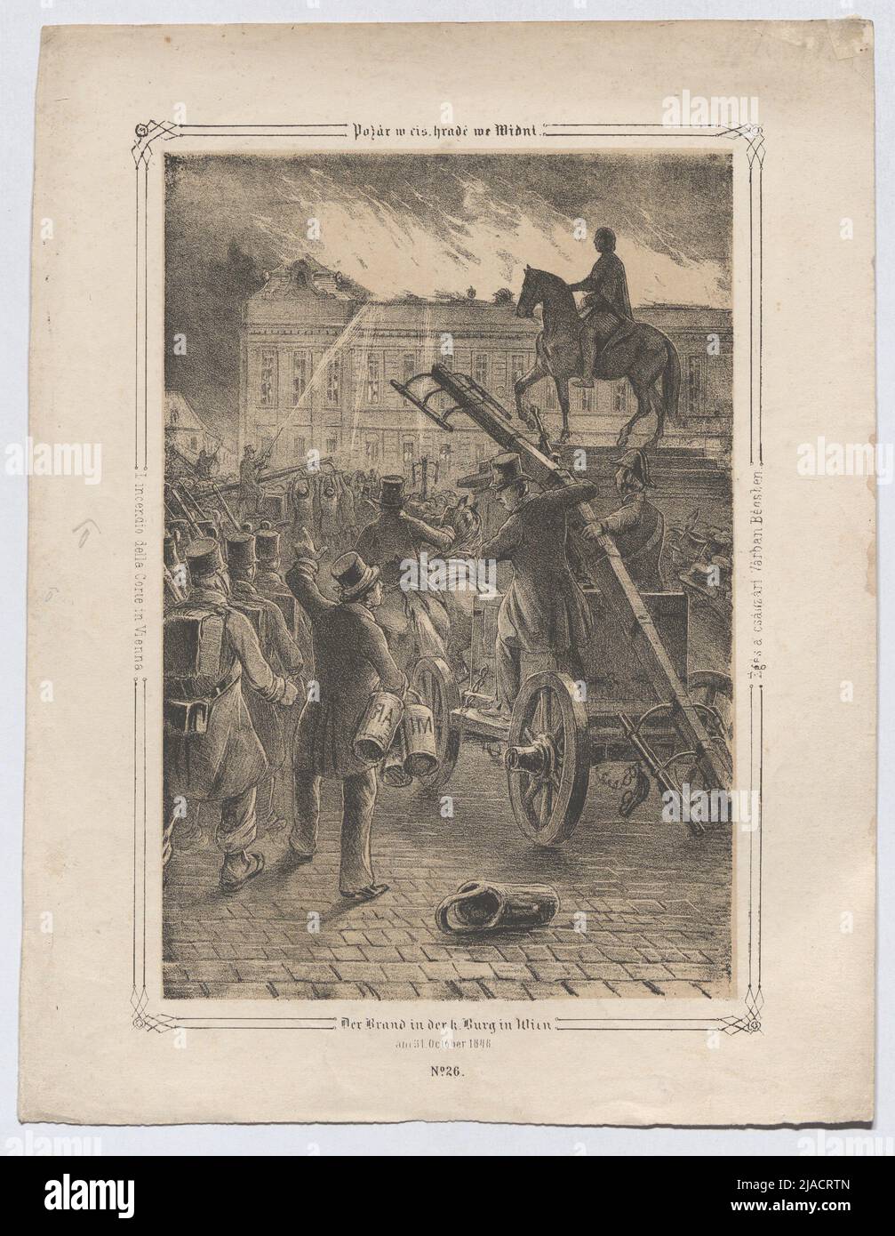 "The fire in the k. Castle in Vienna / on October 31, 1848." (No. 26 ...
