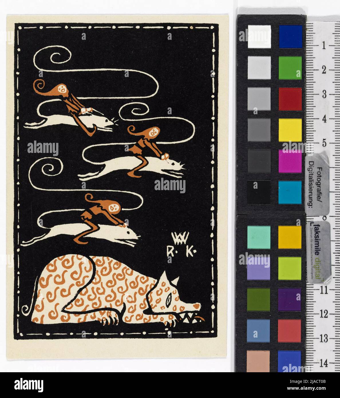 Postcard of Wiener Werkstätte No. 49: Scherzkarte. Rudolf Kalvach (1883 ...