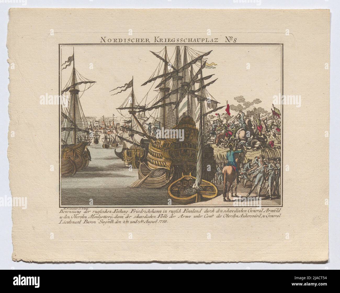 No. 8 of the series "Nordic War Seat": Attack on the Russian fortress Friedrichshamm on August 2 ...