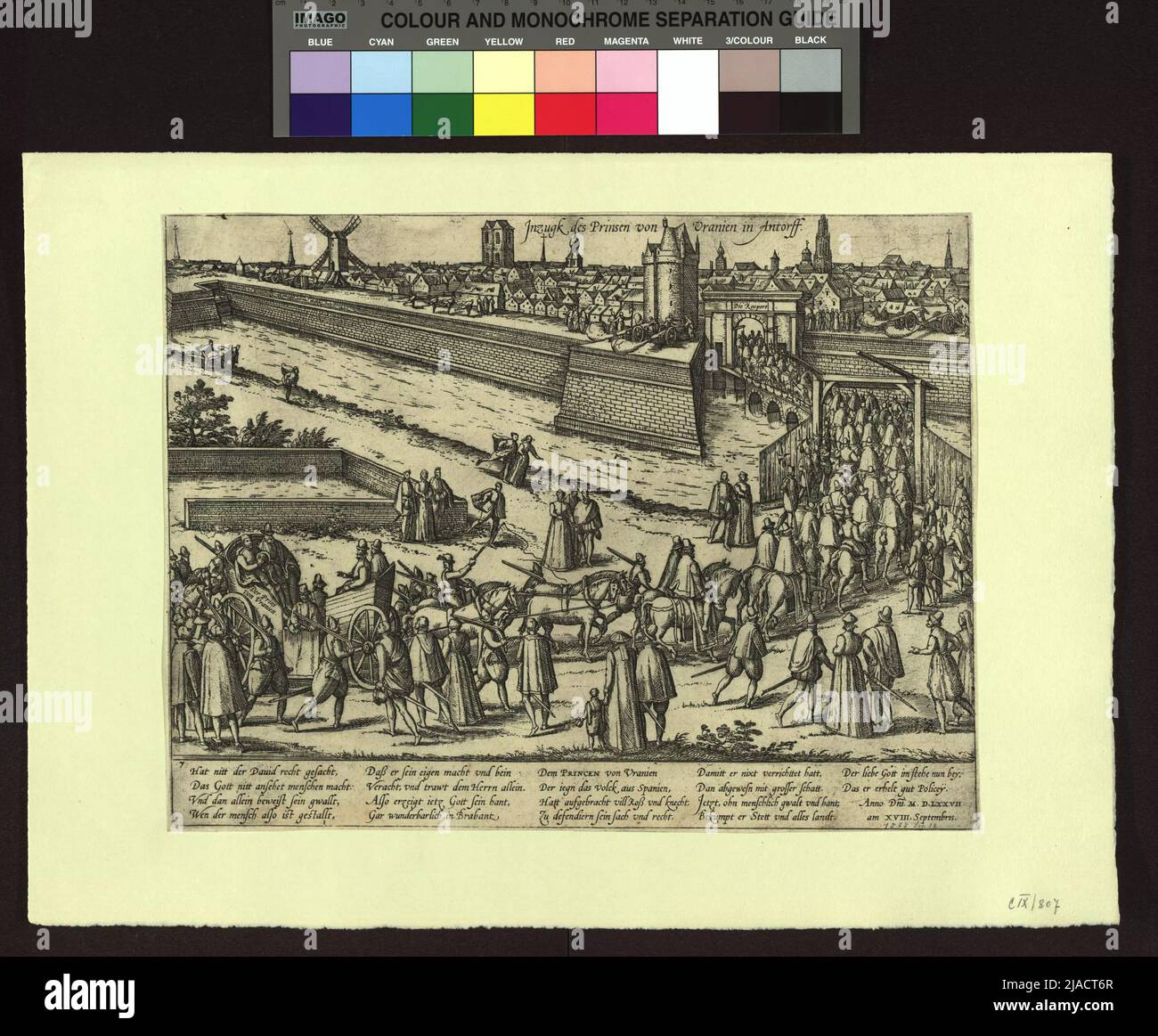 From the "history sheets": Entry of the Prince of Orania in Antorff ...