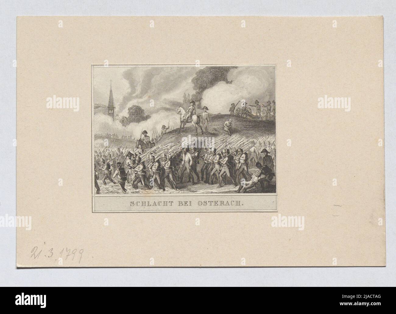 Battle of Osterach on March 21, 1799. Unknown Stock Photo - Alamy