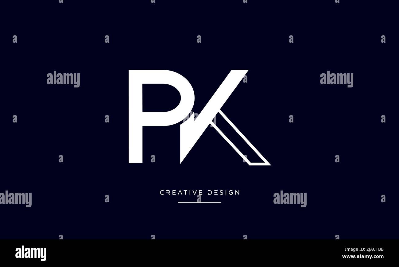 Alphabet Letters PK or KP Abstract icon Logo Stock Vector Image & Art - Alamy