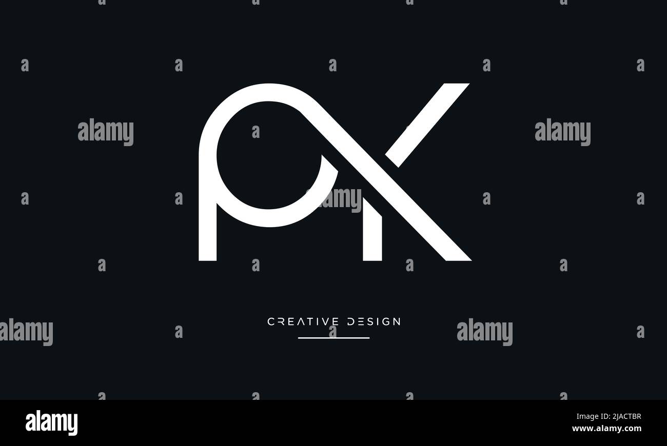 Alphabet Letters PK or KP Abstract icon Logo Stock Vector Image & Art ...