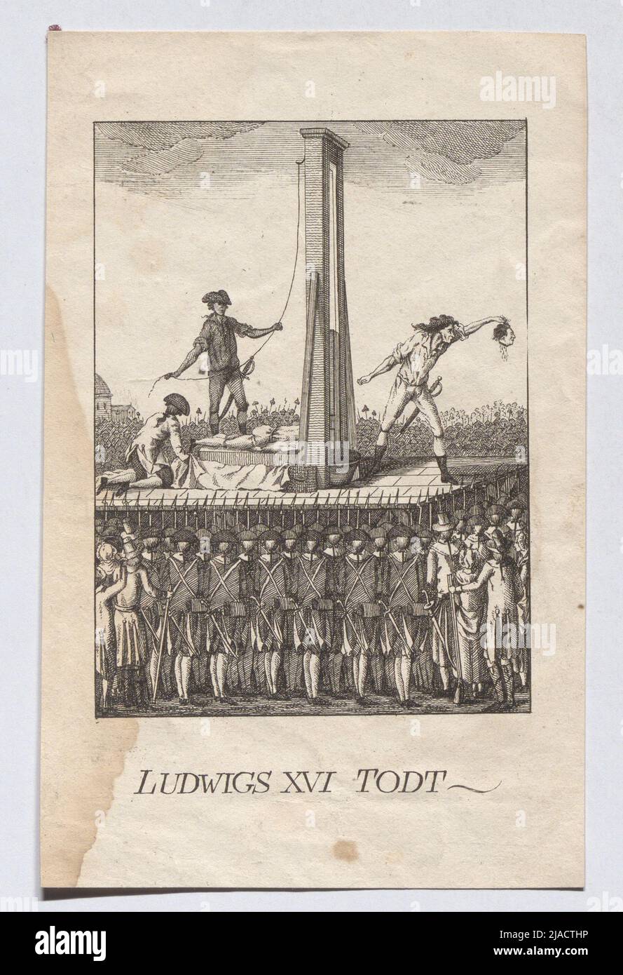 Book illustration: execution of Louis XVI. on January 21, 1793. Unknown ...