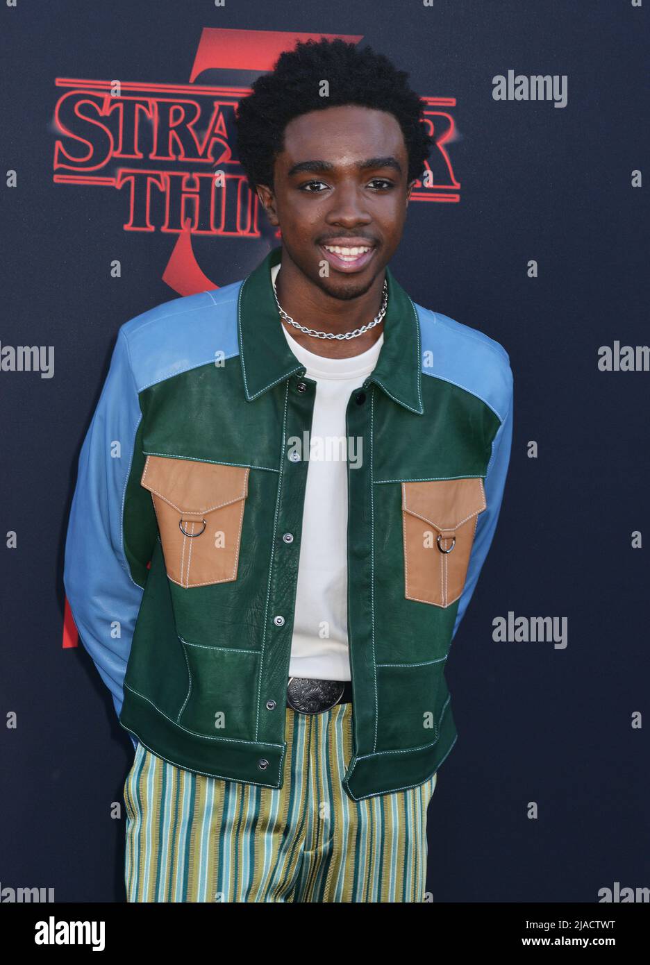 Caleb McLaughlin 052 attend the premiere of Netflix's "Stranger Things ...