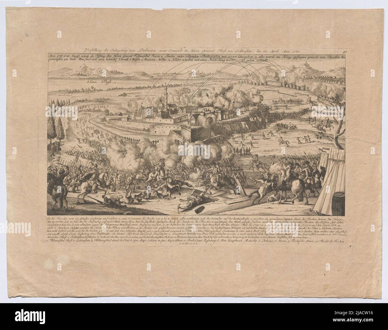 "Presentation of the siege of Dubicza under Comando of the General ...