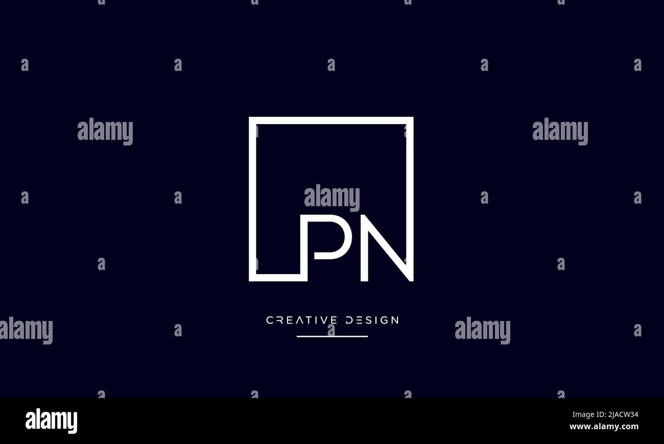 Alphabet Letters PN, NP, P or N Abstract Icon Logo Stock Vector Image ...