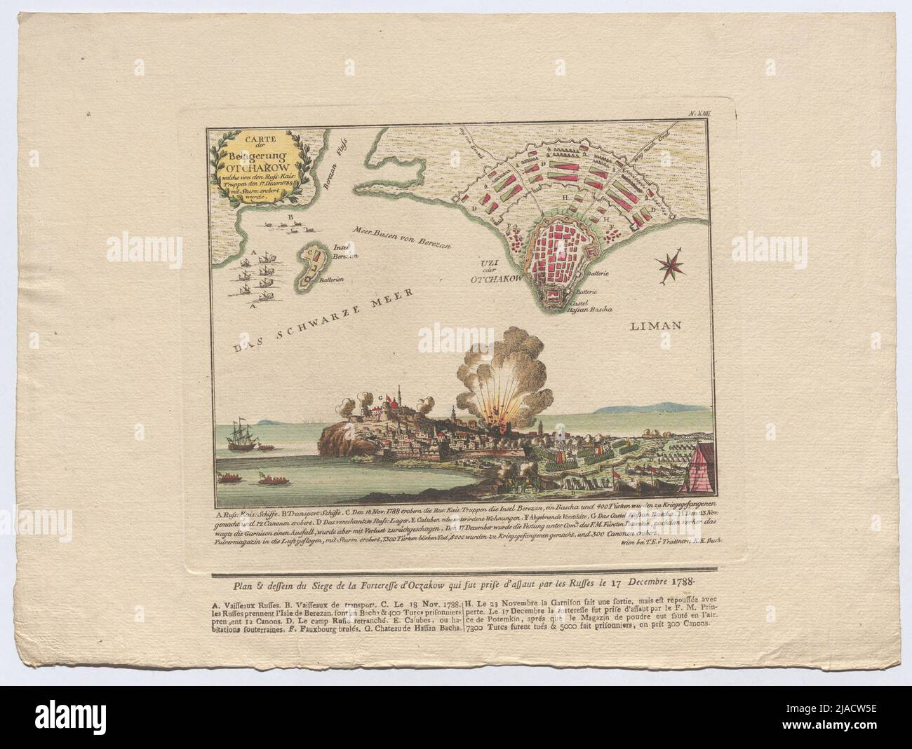 The siege of Otschakow (Otschakiw on the Black Sea) on December 17 ...