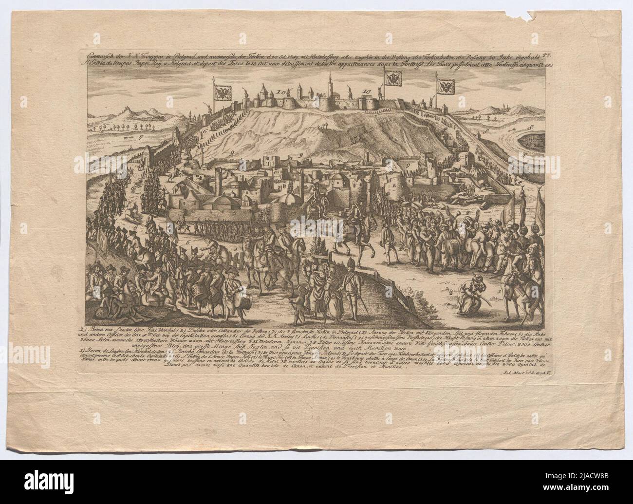 Map of the siege and conquest of Berbir (Turkish-Gradiska) from June 23 ...