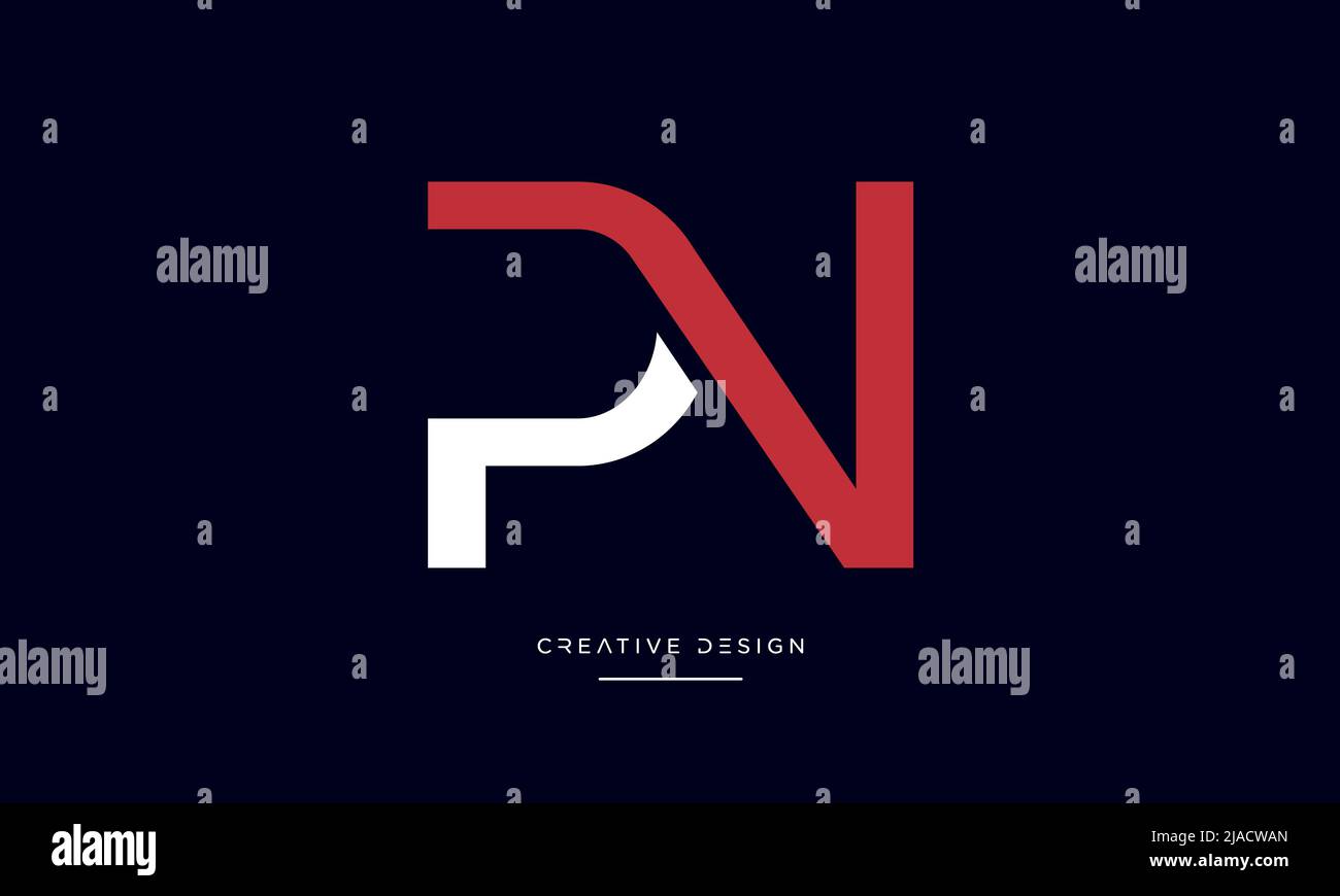 Alphabet Letters PN, NP, P or N Abstract Icon Logo Stock Vector Image ...