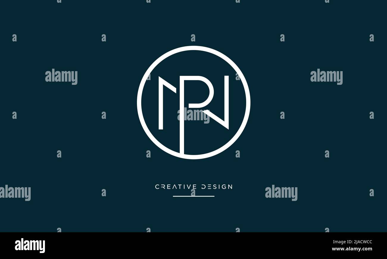 Alphabet Letters PN, NP, P or N Abstract Icon Logo Stock Vector Image ...