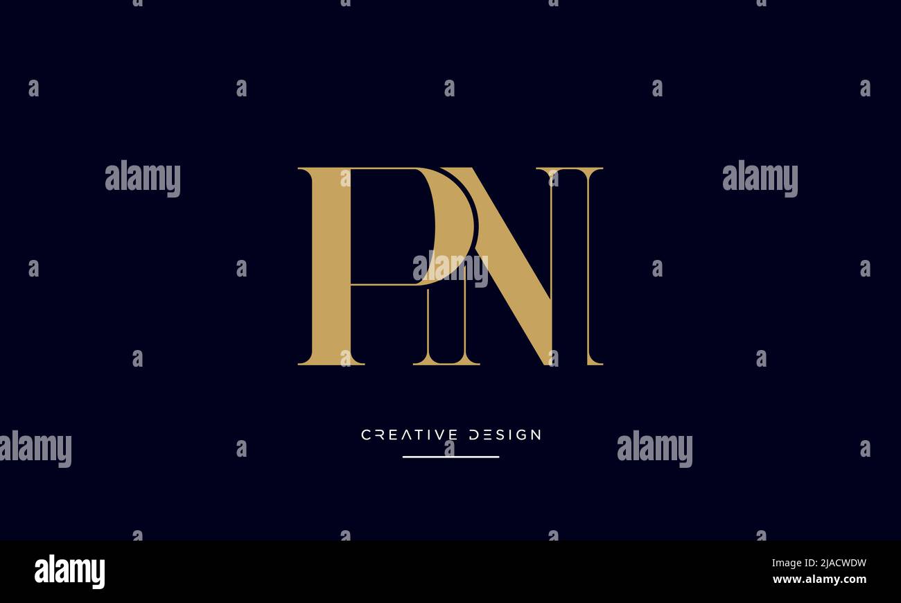 Alphabet Letters PN, NP, P or N Abstract Icon Logo Stock Vector Image ...