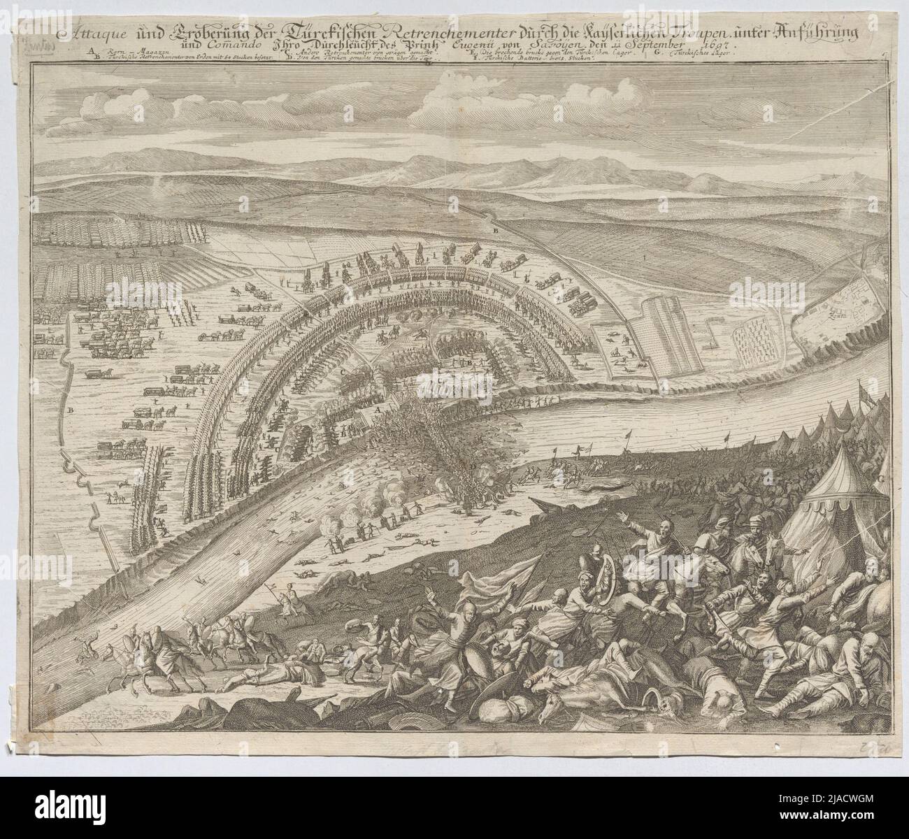 The Battle of Zenta on September 11, 1697. Unknown Stock Photo - Alamy