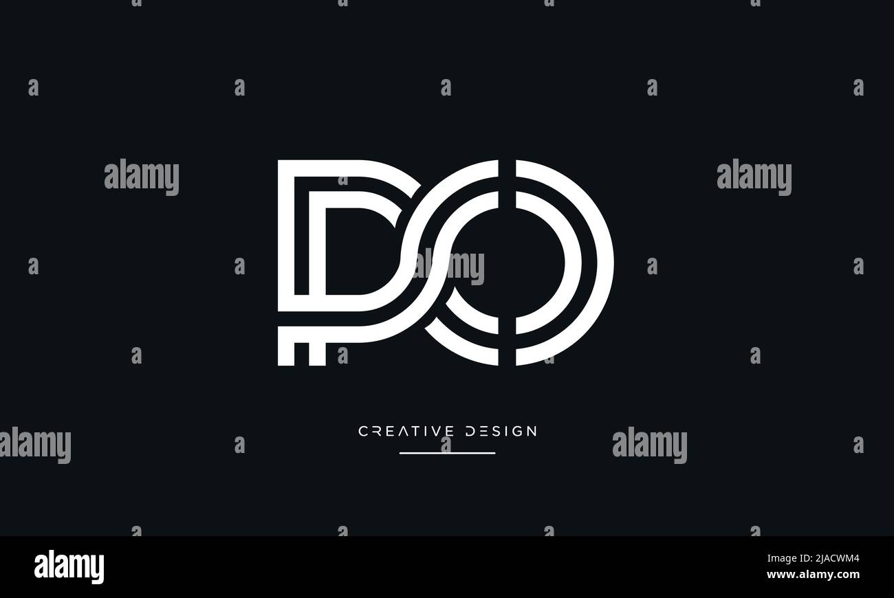 Alphabet Letters PO, OP, P or O Abstract Icon Logo Monogram Stock ...