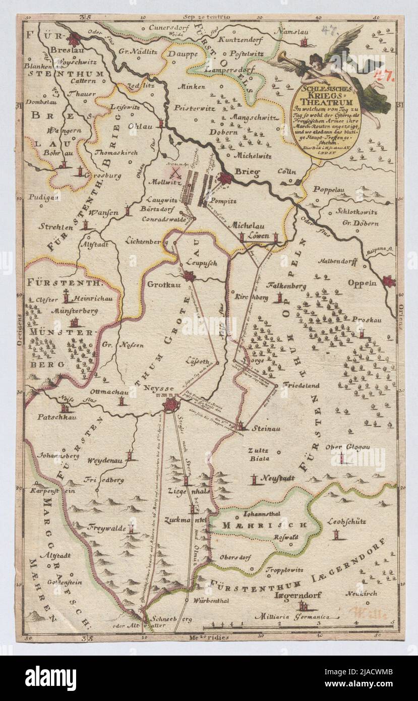 "Silesian / War = / Theater ...". Mar routes of the Austrian and ...