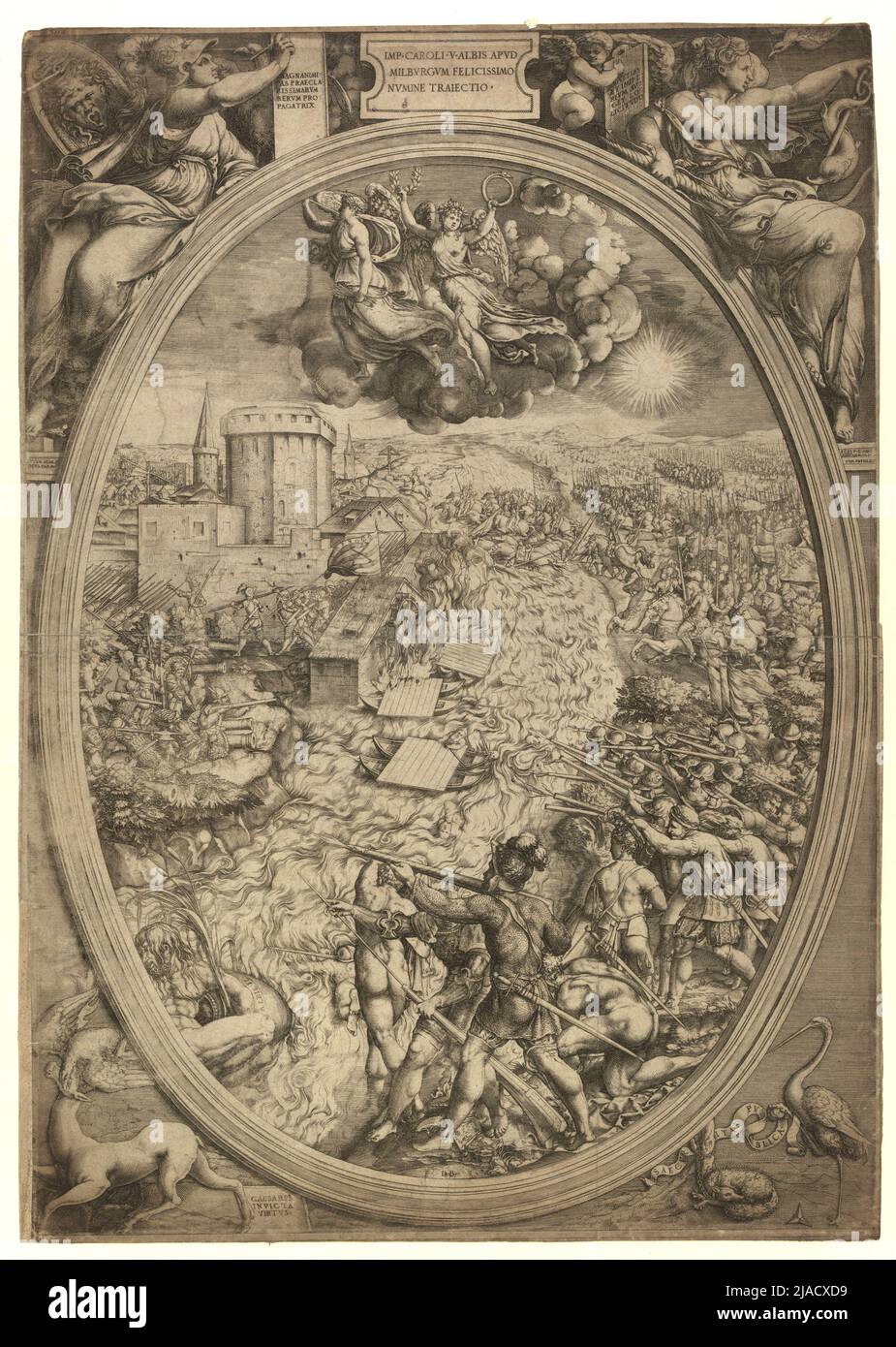 The battle near Mühlberg on April 24, 1547 (the army of Charles V ...