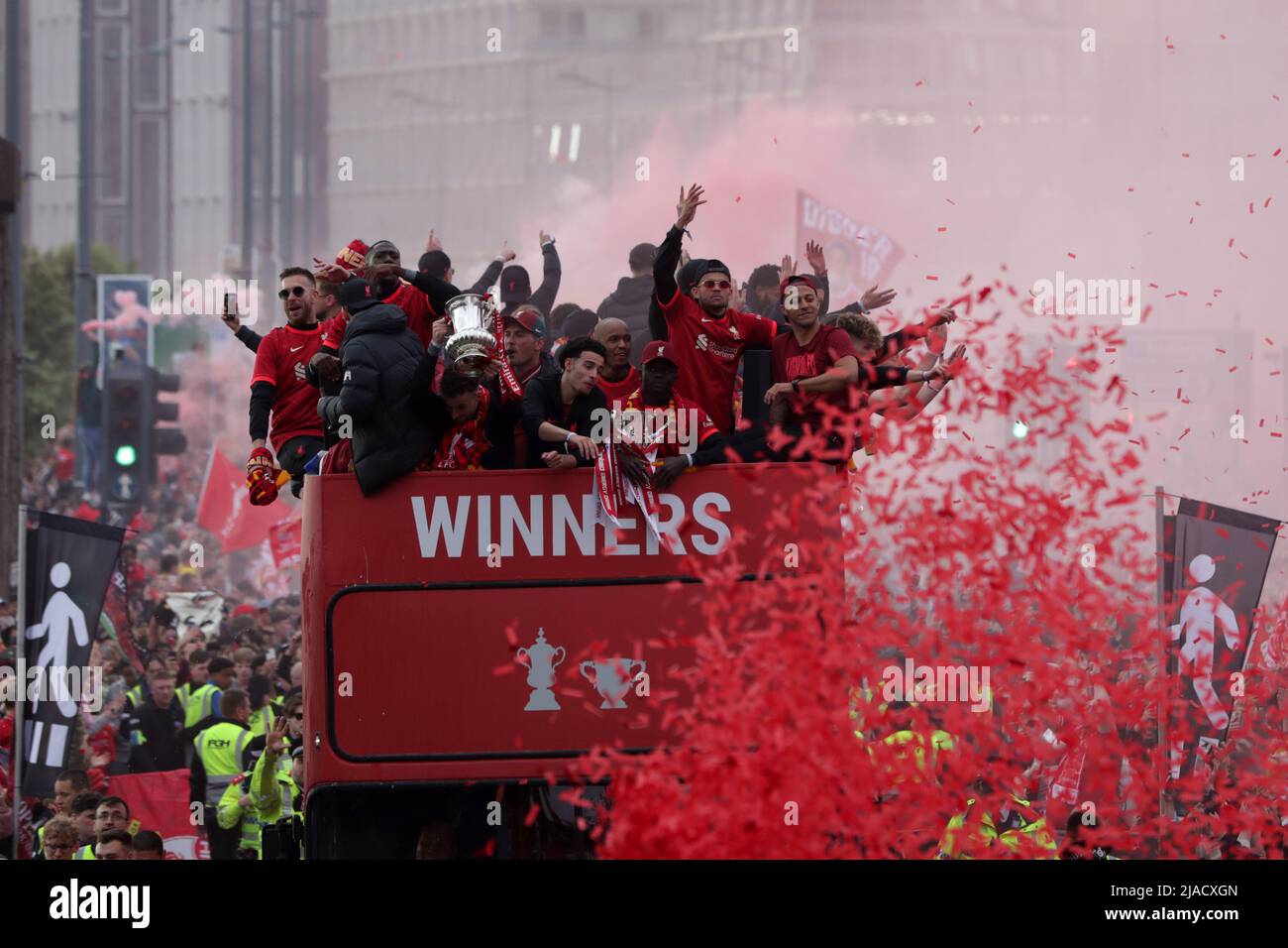 Liverpool, Merseyside, UK. 29th May, 2022. Liverpool FC 2021-22 Victory ...