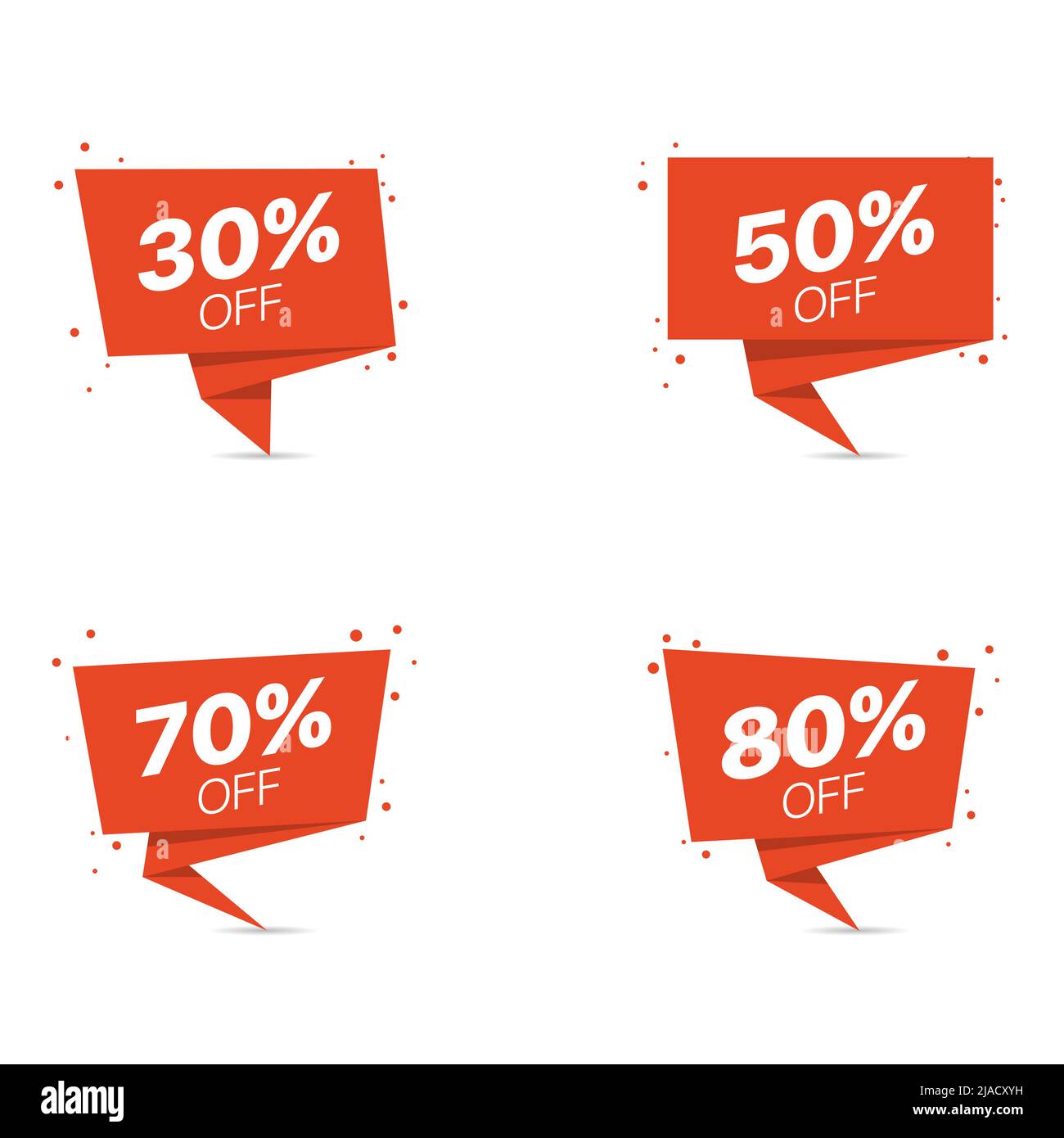 Discount vector red label set Stock Vector Image & Art - Alamy