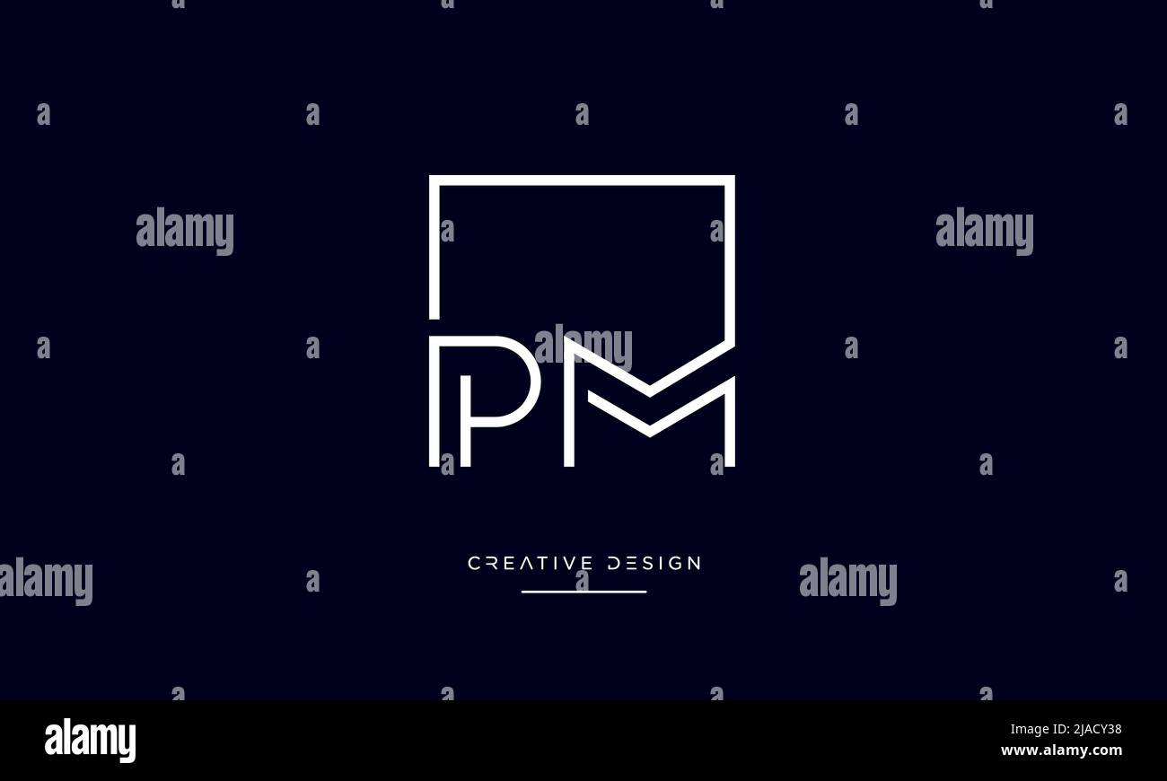 Pm monogram logo hi-res stock photography and images - Alamy