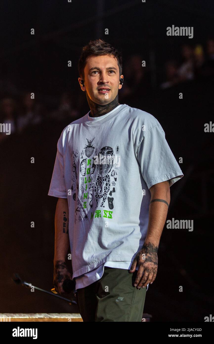 Tyler Joseph of Twenty One Pilots during BottleRock Music Festival on ...