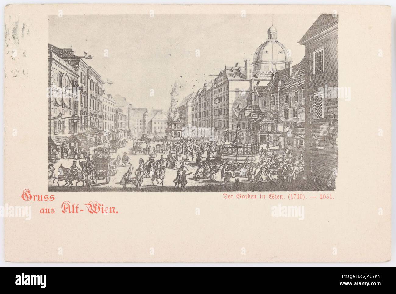 Greetings from Alt-Wien. The trench in Vienna. (1719) .. Unknown Stock ...