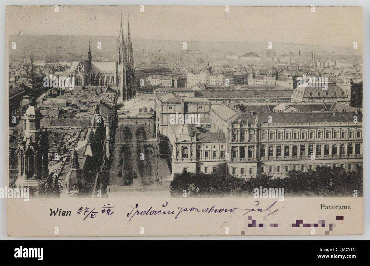 1st, Panorama - Reichsratsstraße from the town hall tower against the ...