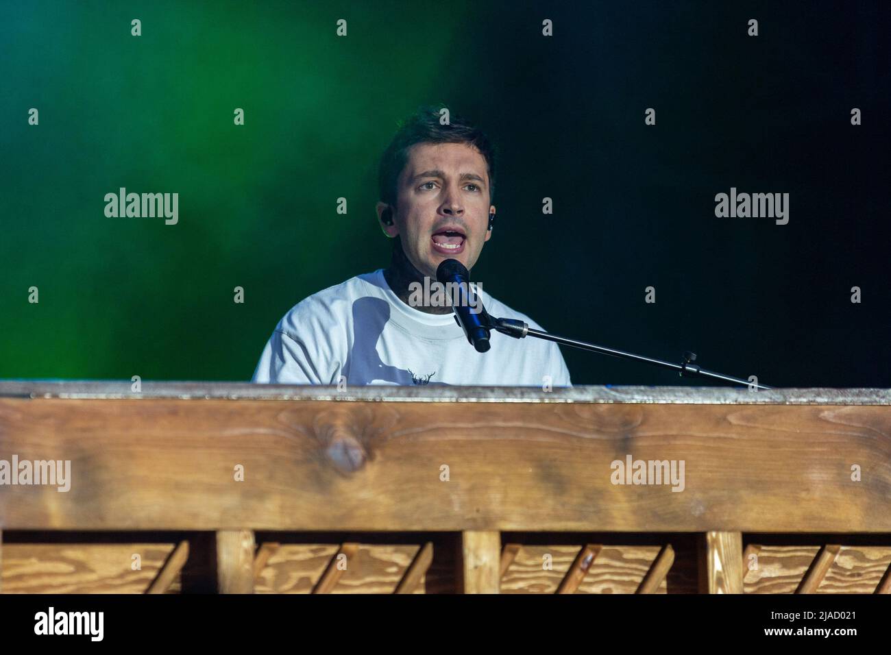 Tyler Joseph of Twenty One Pilots during BottleRock Music Festival on ...