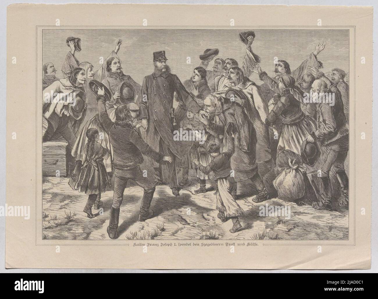 Emperor Franz Joseph I donate consolation and help to the Szegediners ...