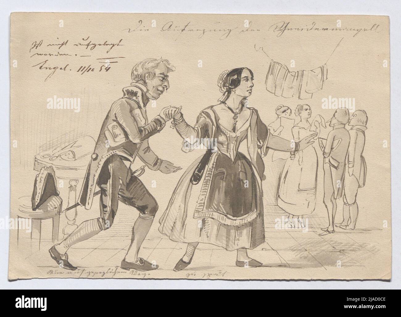 "The excitement of the Schneidermamsell" (cartoon for the revolution in ...