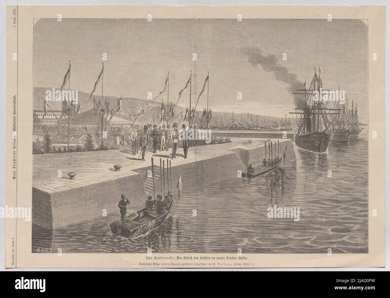About the Kaiserreise: The visit of the emperor in the new Triest port ...