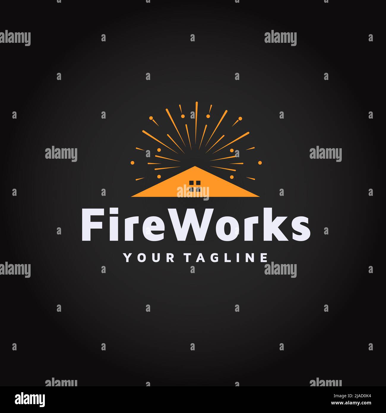 Fire works shiny explosion colorful logo design template Stock Photo ...