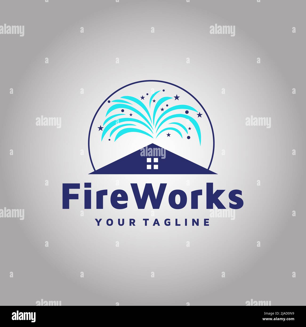 Fire works bright festive graphic vector logo design Stock Photo - Alamy