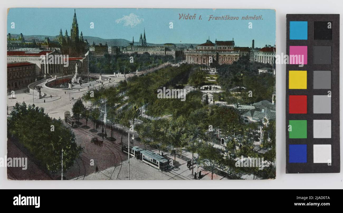 1., Dr.-Karl-Renner-Ring-view from the Natural History Museum, postcard ...