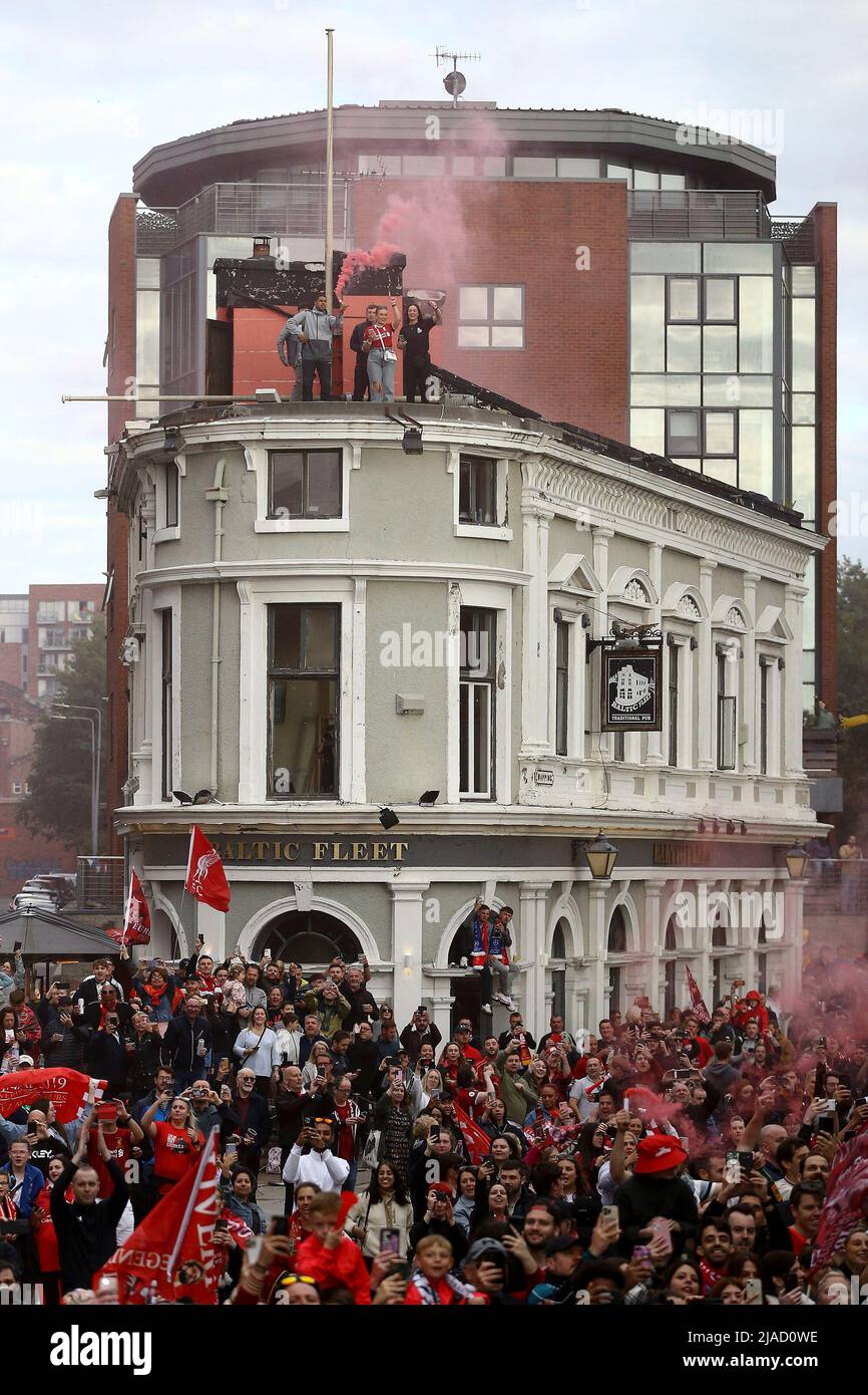Liverpool, UK. 29th May, 2022. Liverpool fans everywhere. Liverpool ...