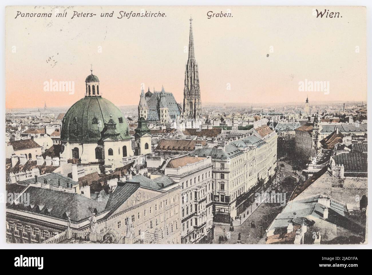 Panorama with Peters and Stefanskirche. Dig. Vienna. Paul Ledermann ...