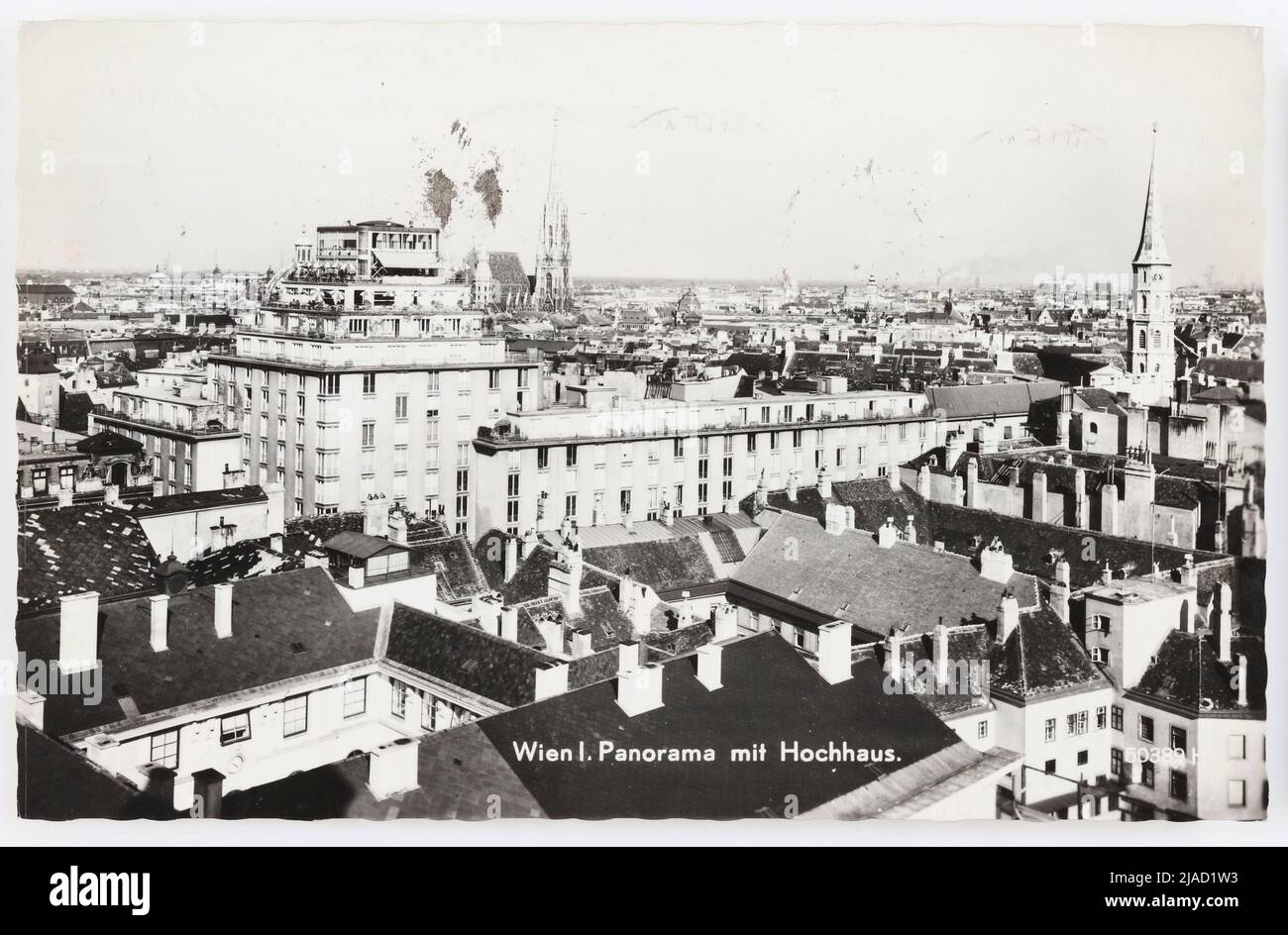Vienna I., panorama with high -rise. Paul Ledermann (1882-1946 ...