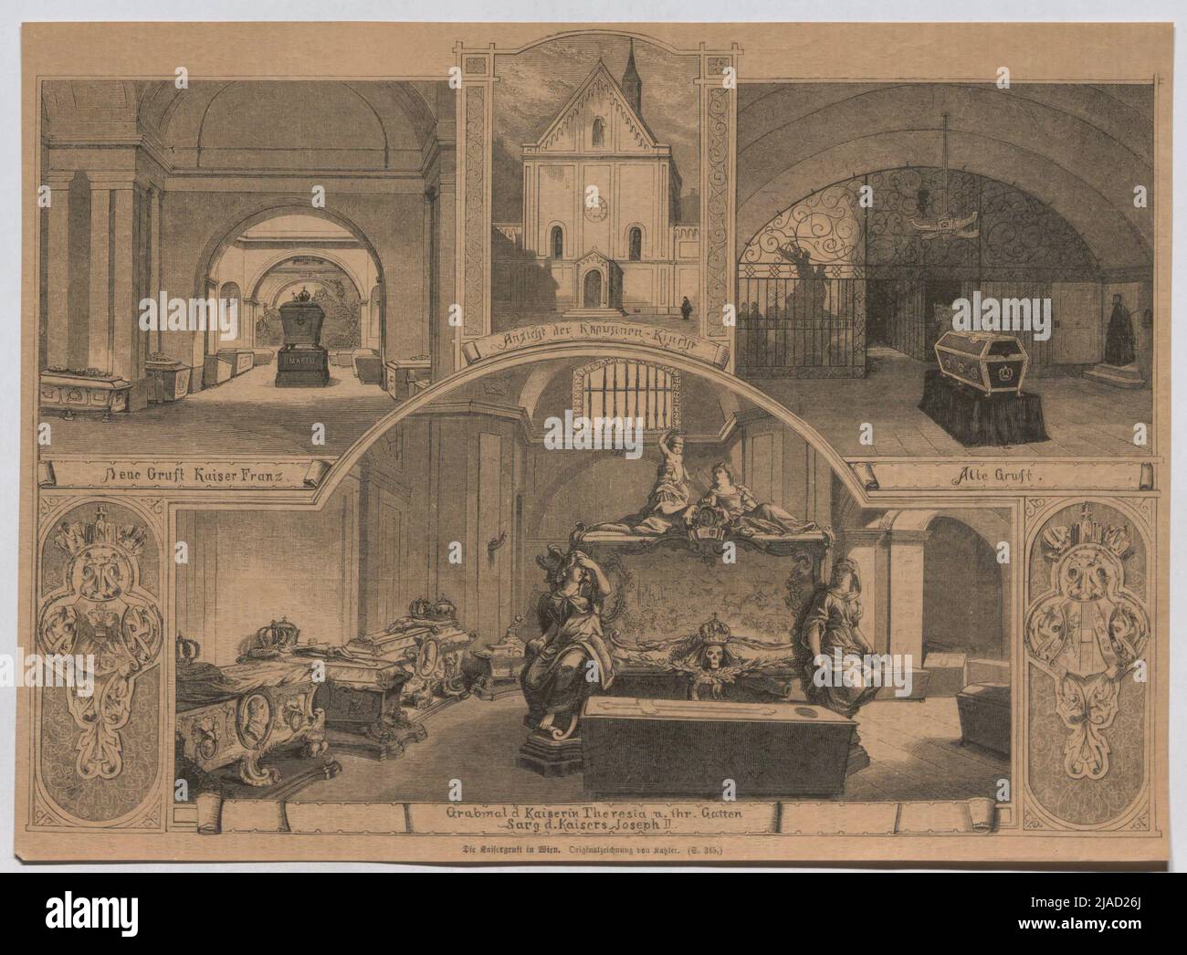 The imperial crypt in Vienna. Tomb d Empress Theresia u. Yours. Spots ...