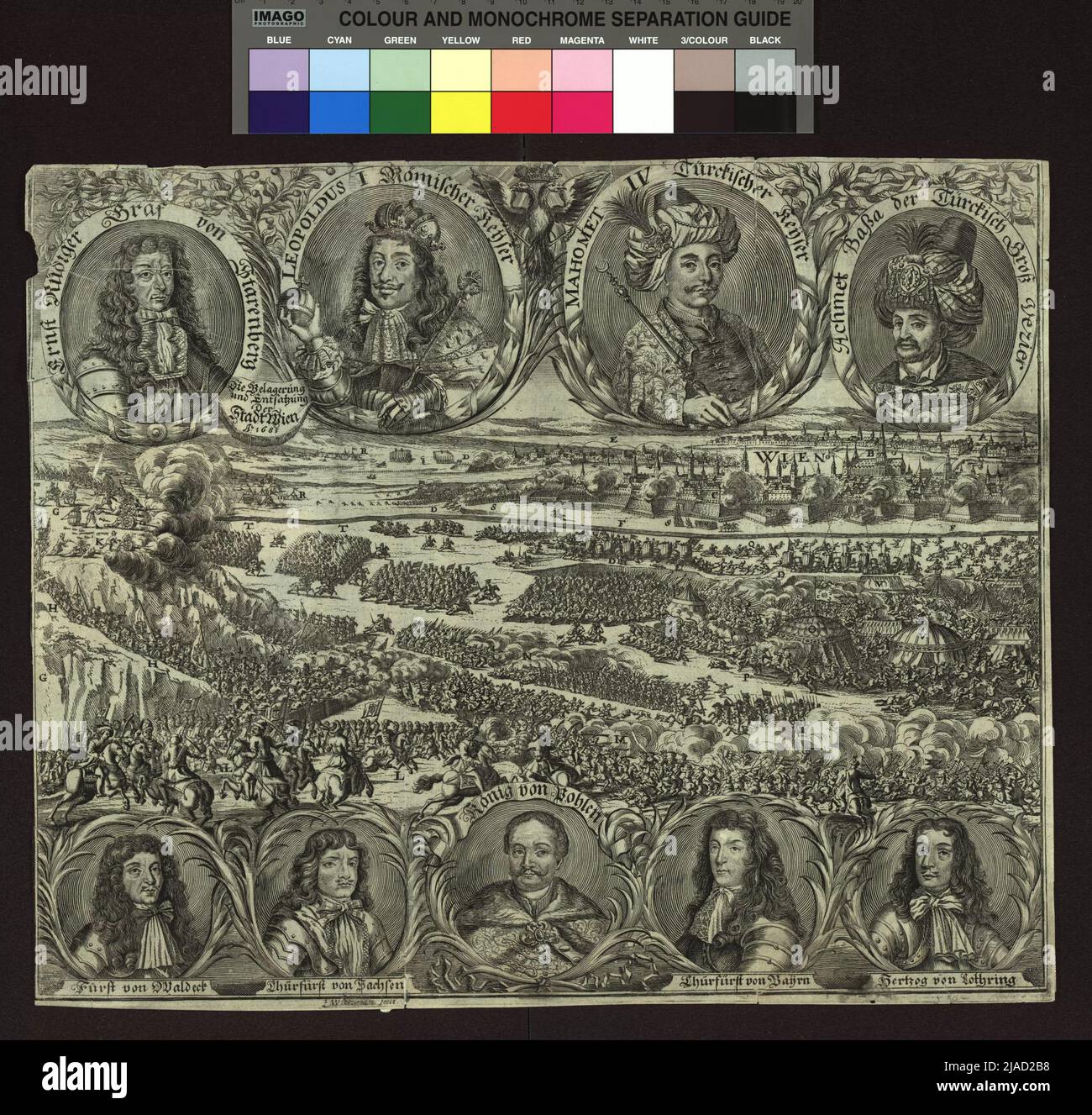 The siege and disposal of the city of Vienna AO 1683 ". View of the ...