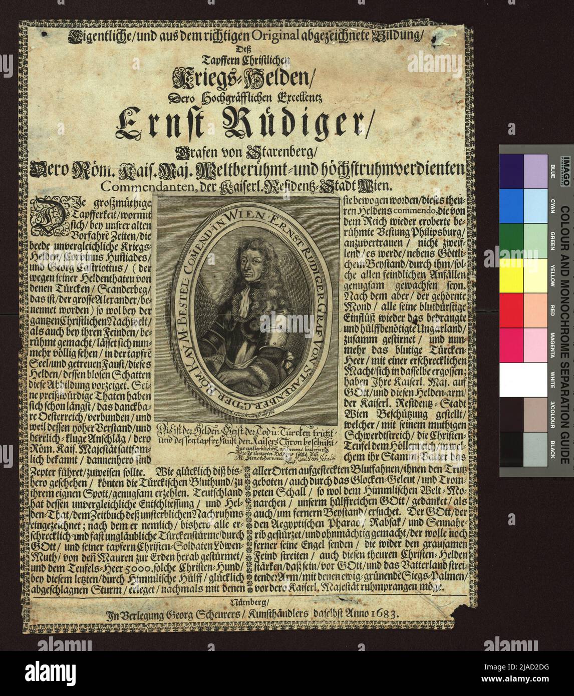 Leaflet for the siege of Vienna 1683: Ernst Rüdiger von Starhemberg ...