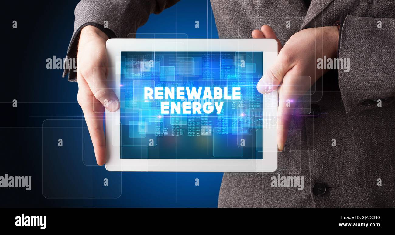Person holding tablet, technology concept Stock Photo - Alamy