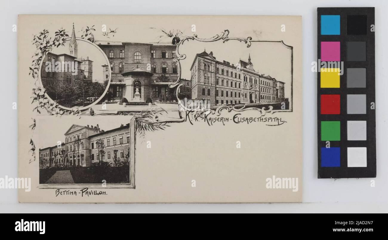 15., Huglgasse 1-3-Kaiserin-Elisabeth-Hospital-with Bettina pavilion ...
